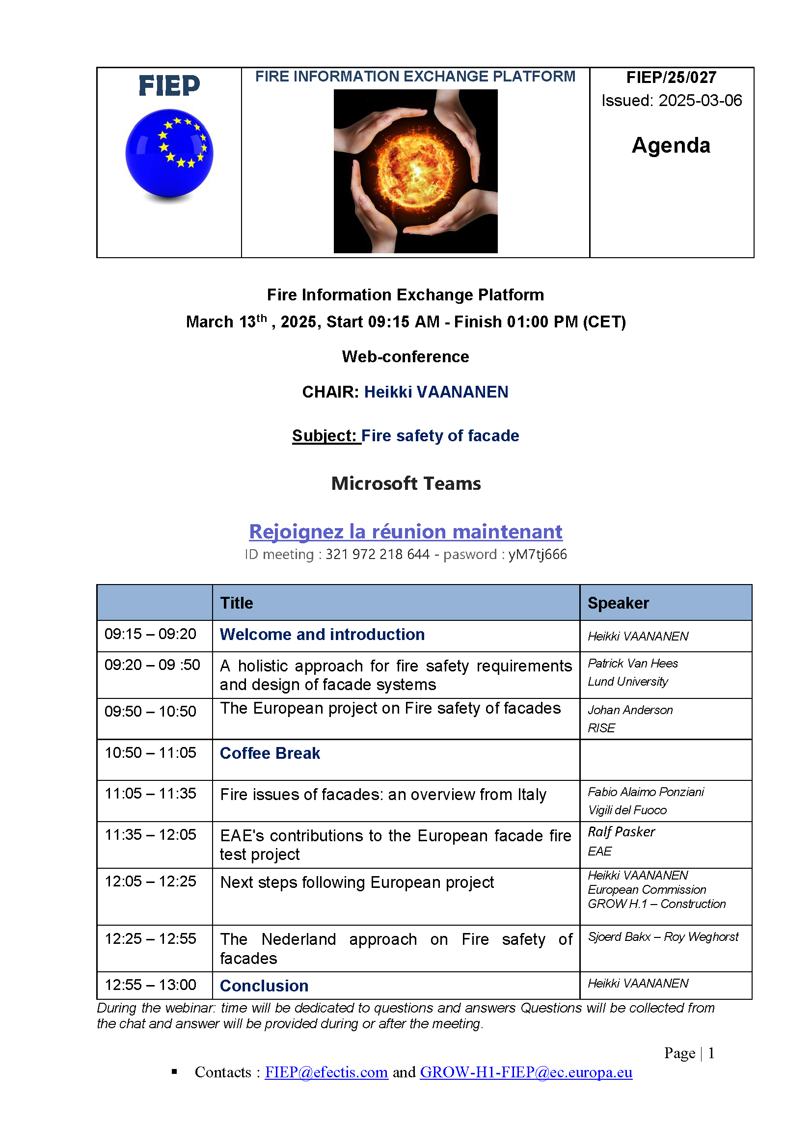 FIEP Web Conference 13 March 2025 | Efectis